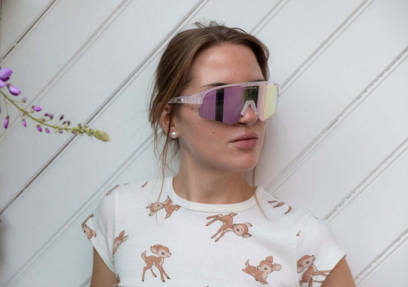 Aero Raske Briller Dame - Transparent Rosa Polariserte Solbriller – STEKLO