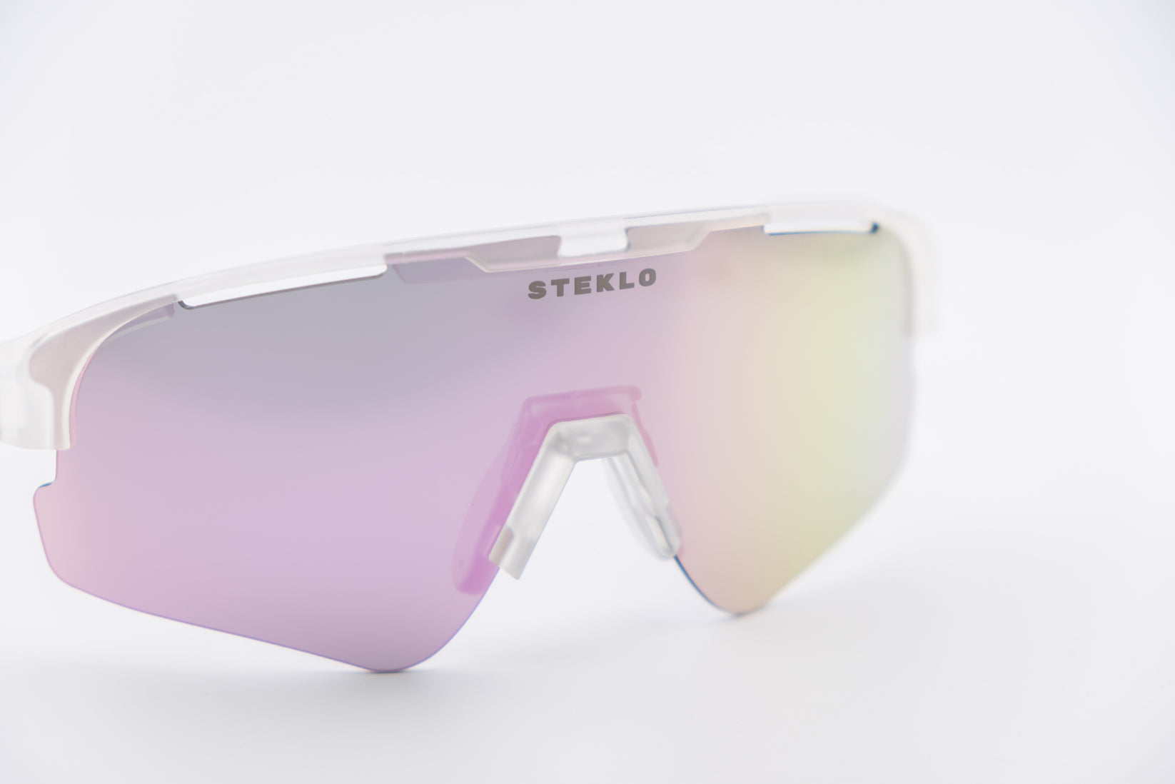 Aero Raske Briller Dame - Transparent Rosa Polariserte Solbriller – STEKLO